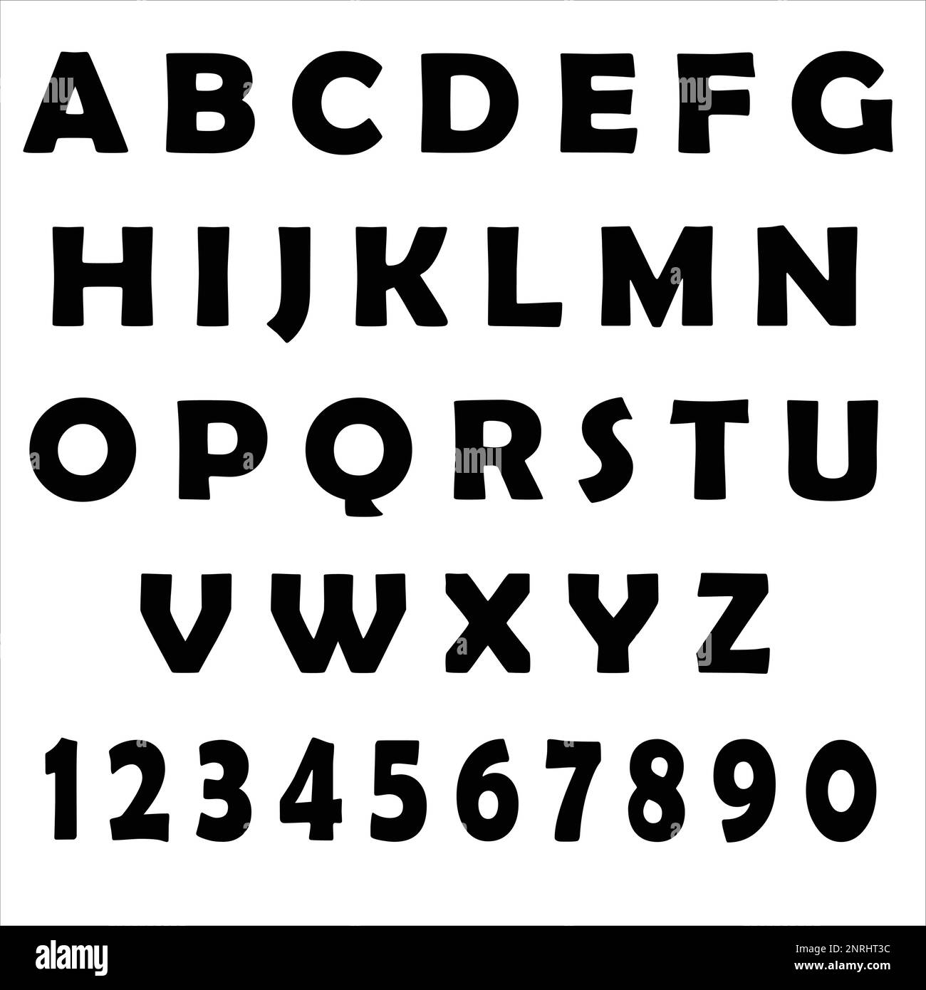 Handwritten script alphabet isolated on white background. Handmade ...