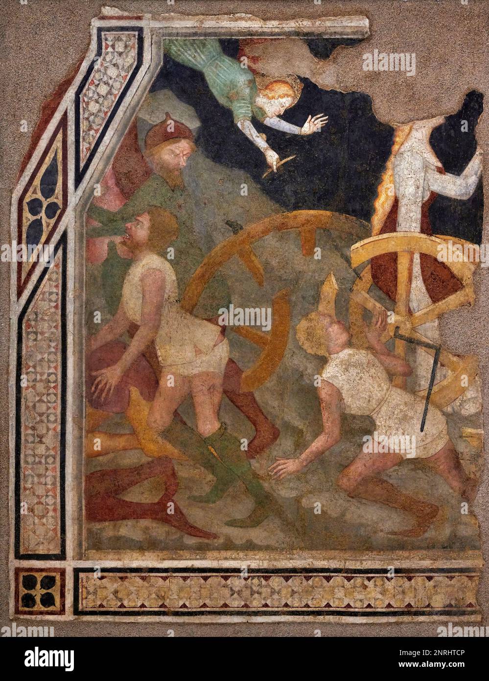 Trasporto di S. Caterina sul Sinai - affresco - Maestro di S. Caterina ...