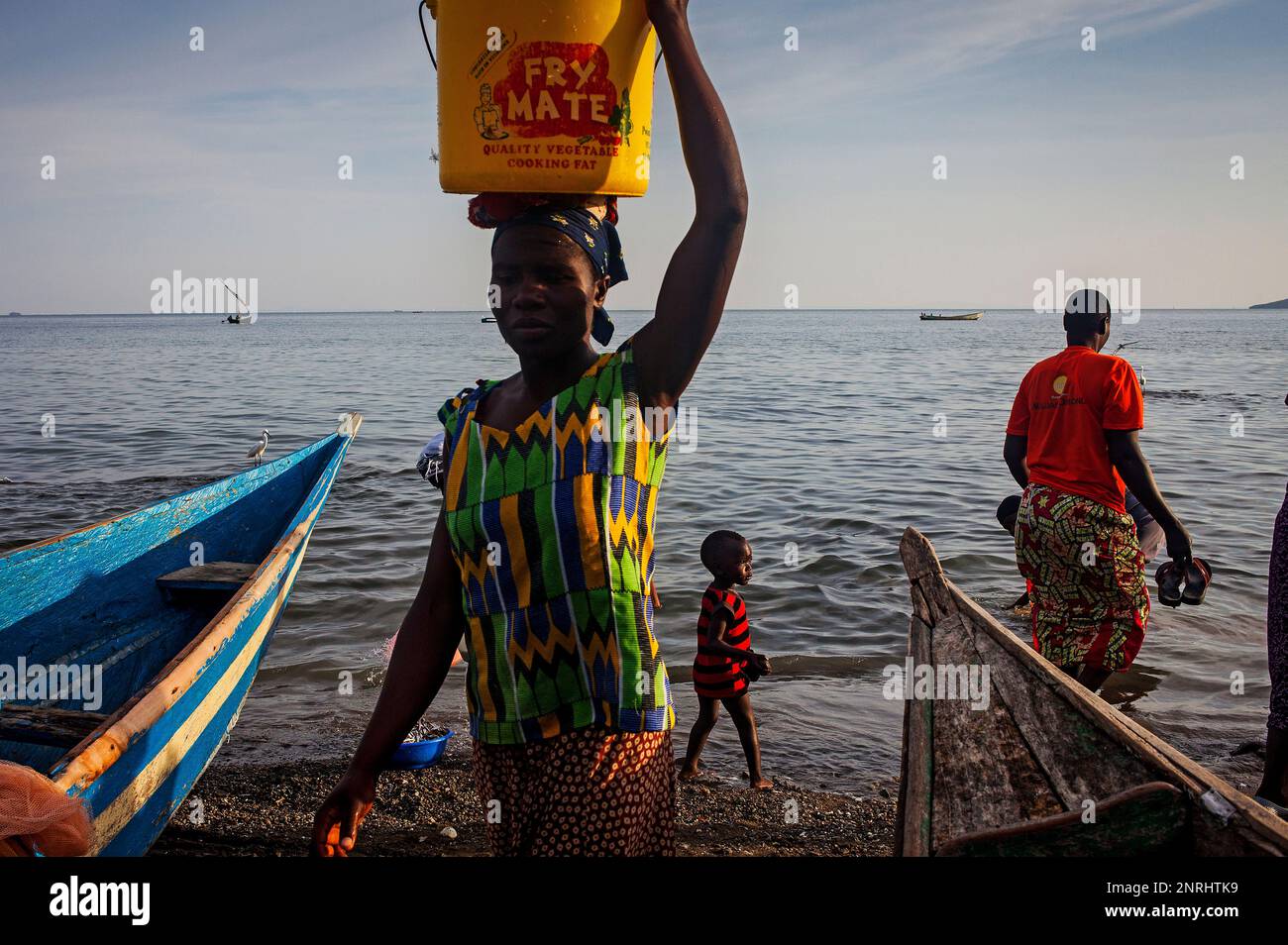 Port, the fishing village of Litari, Rusinga Island, Lake Victoria ...