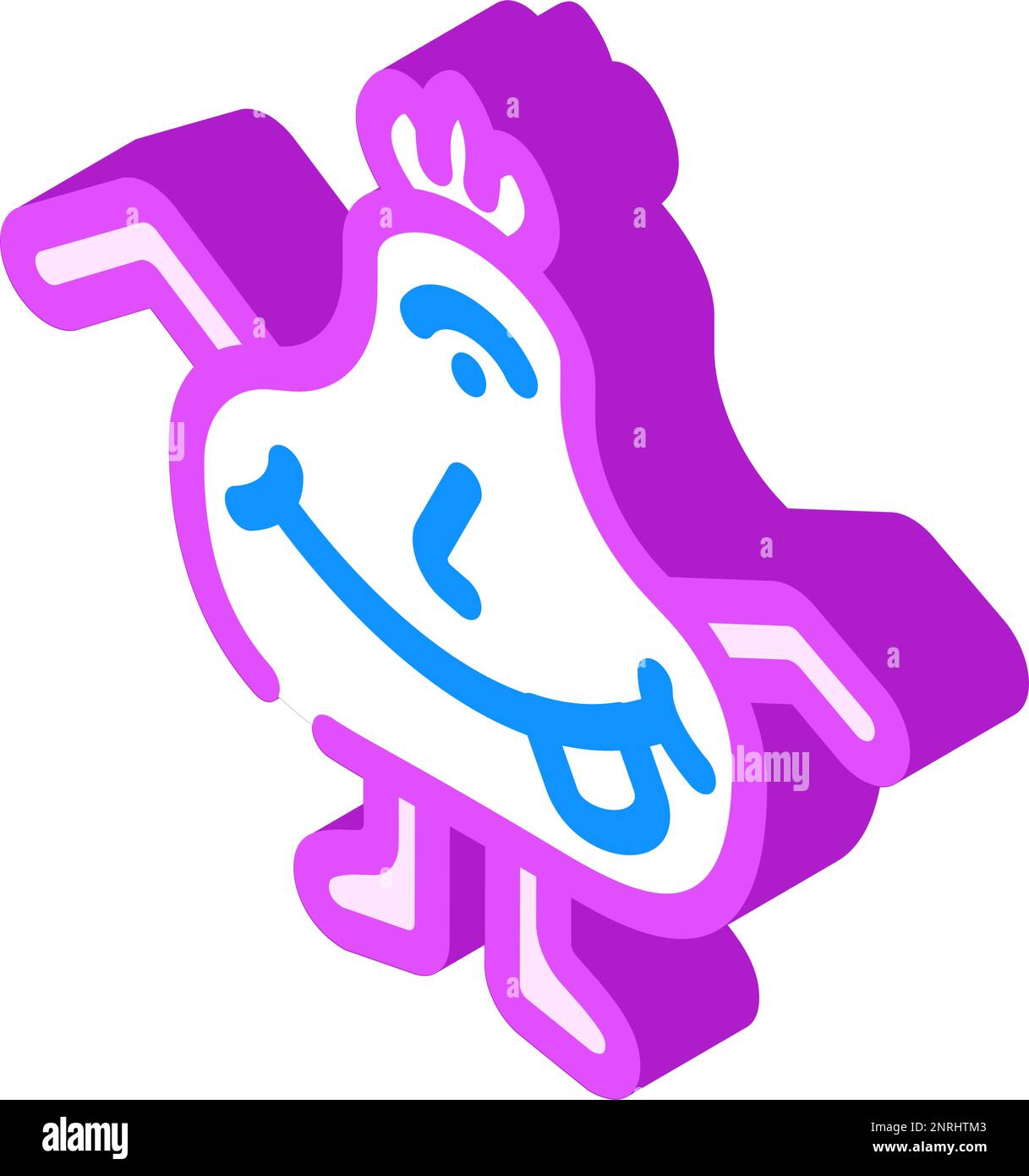 smile monster alien isometric icon vector illustration Stock Vector ...