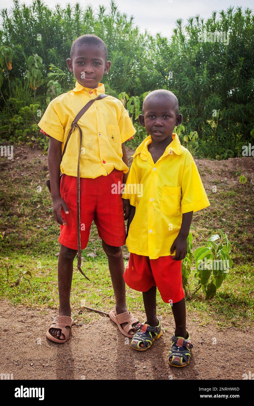 Children, near the fishing village of Kolunga, Rusinga Island, Lake ...
