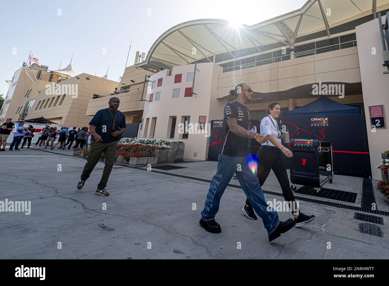 BAHRAIN INTERNATIONAL CIRCUIT, BAHRAIN - FEBRUARY 25: Lewis Hamilton ...