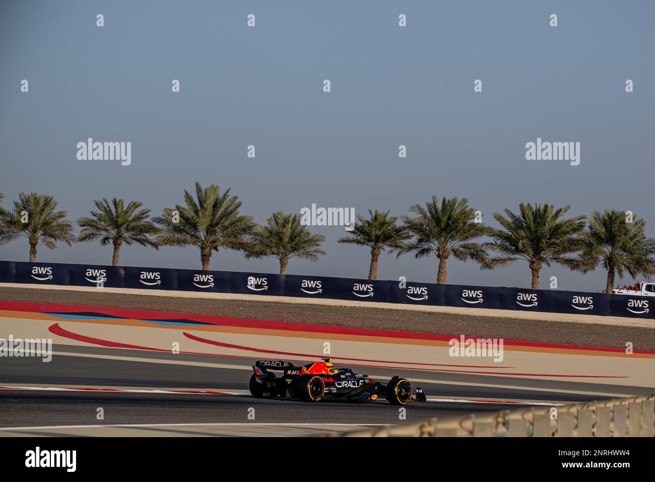 BAHRAIN INTERNATIONAL CIRCUIT, BAHRAIN - FEBRUARY 25: Sergio Perez, Red ...