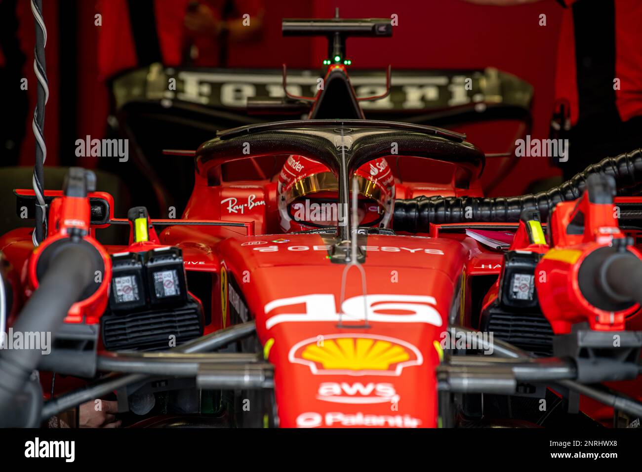 BAHRAIN INTERNATIONAL CIRCUIT, BAHRAIN - FEBRUARY 25: Charles Leclerc ...