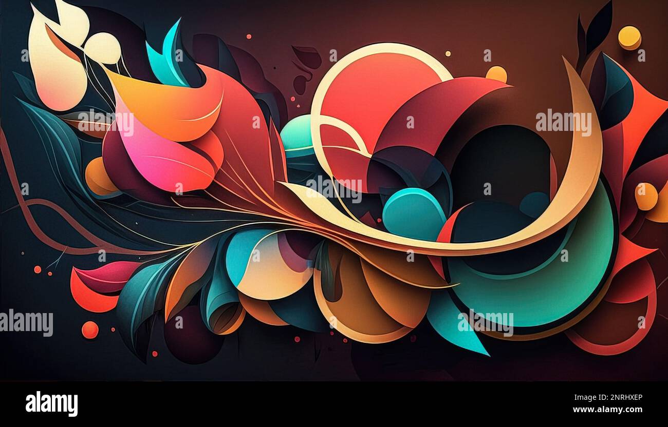 Beautiful modern colorful flower wallpaper background pattern design ...