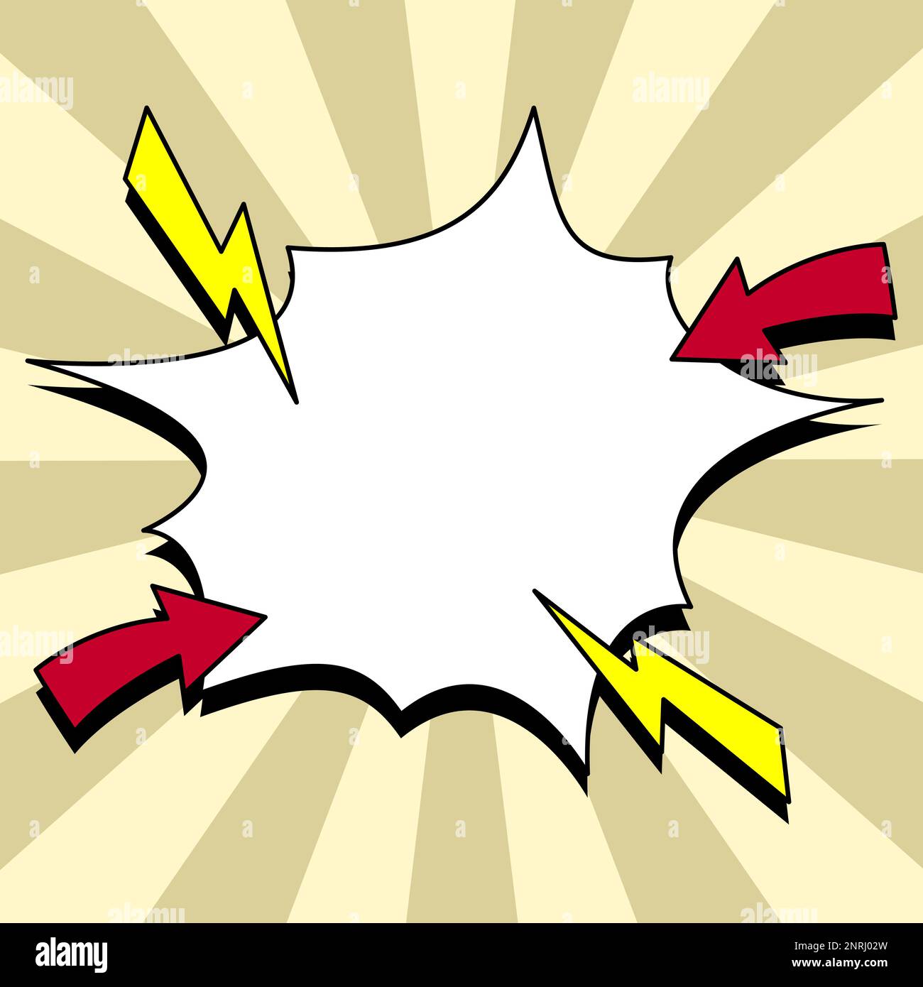 Comic Blank Speech Bubble With Copy Space And Colorful Doodles. Design ...