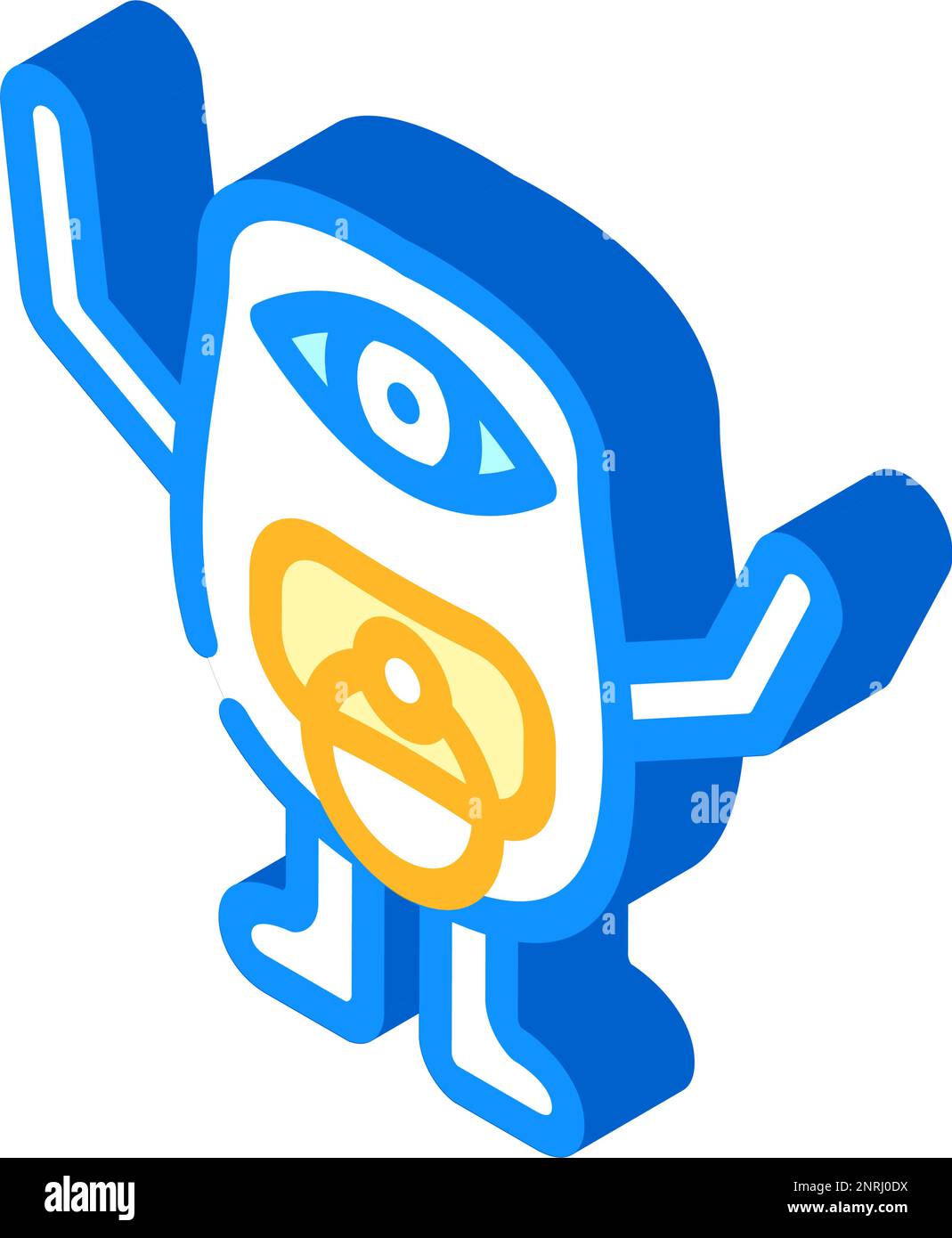 baby monster alien isometric icon vector illustration Stock Vector ...