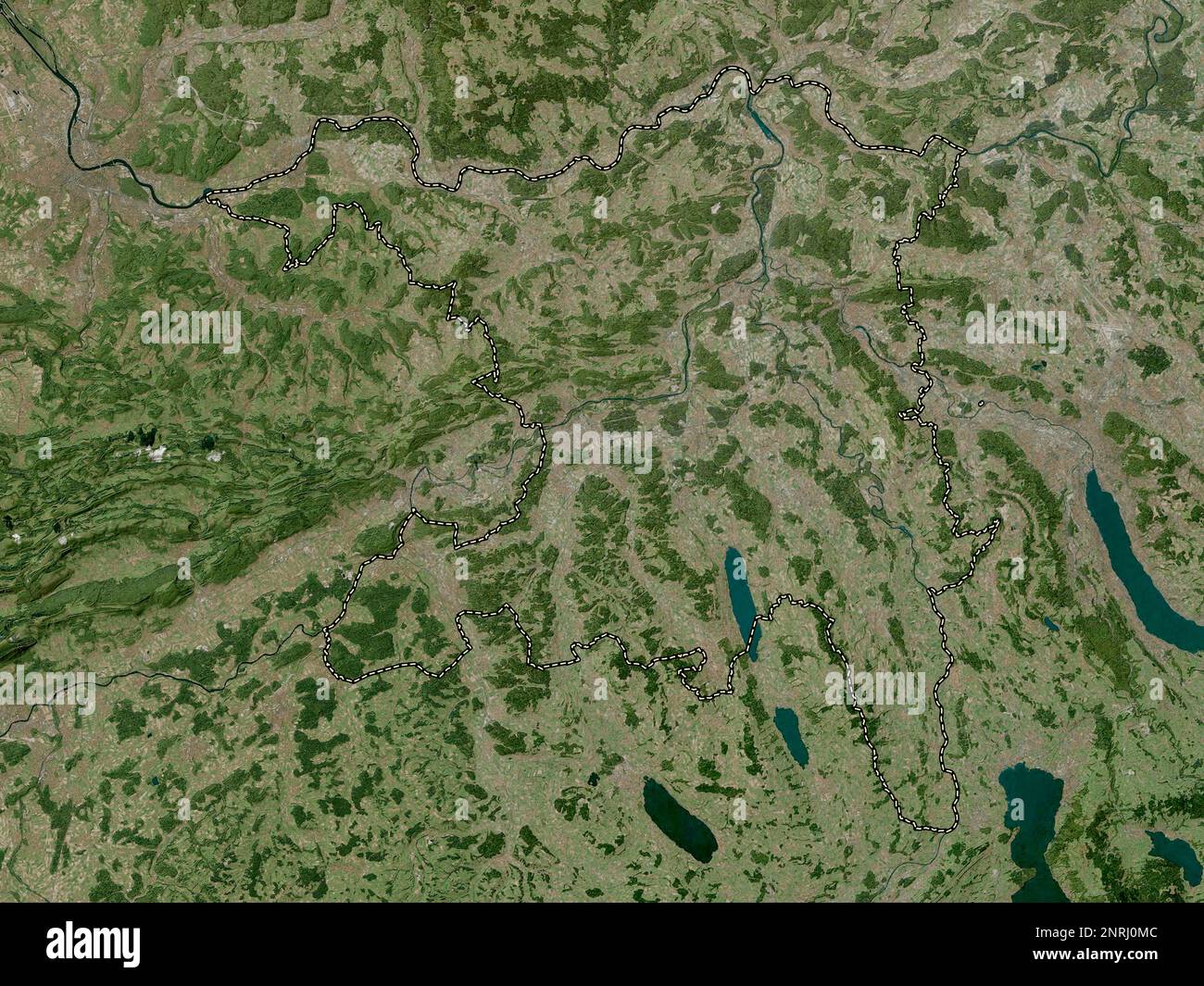 Aargau, canton of Switzerland. High resolution satellite map Stock ...