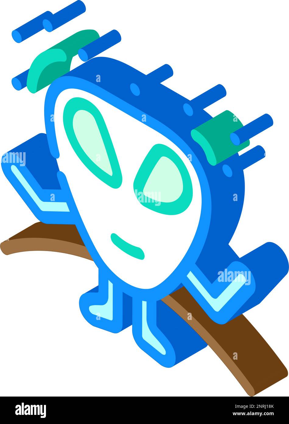 alien monster funny isometric icon vector illustration Stock Vector ...