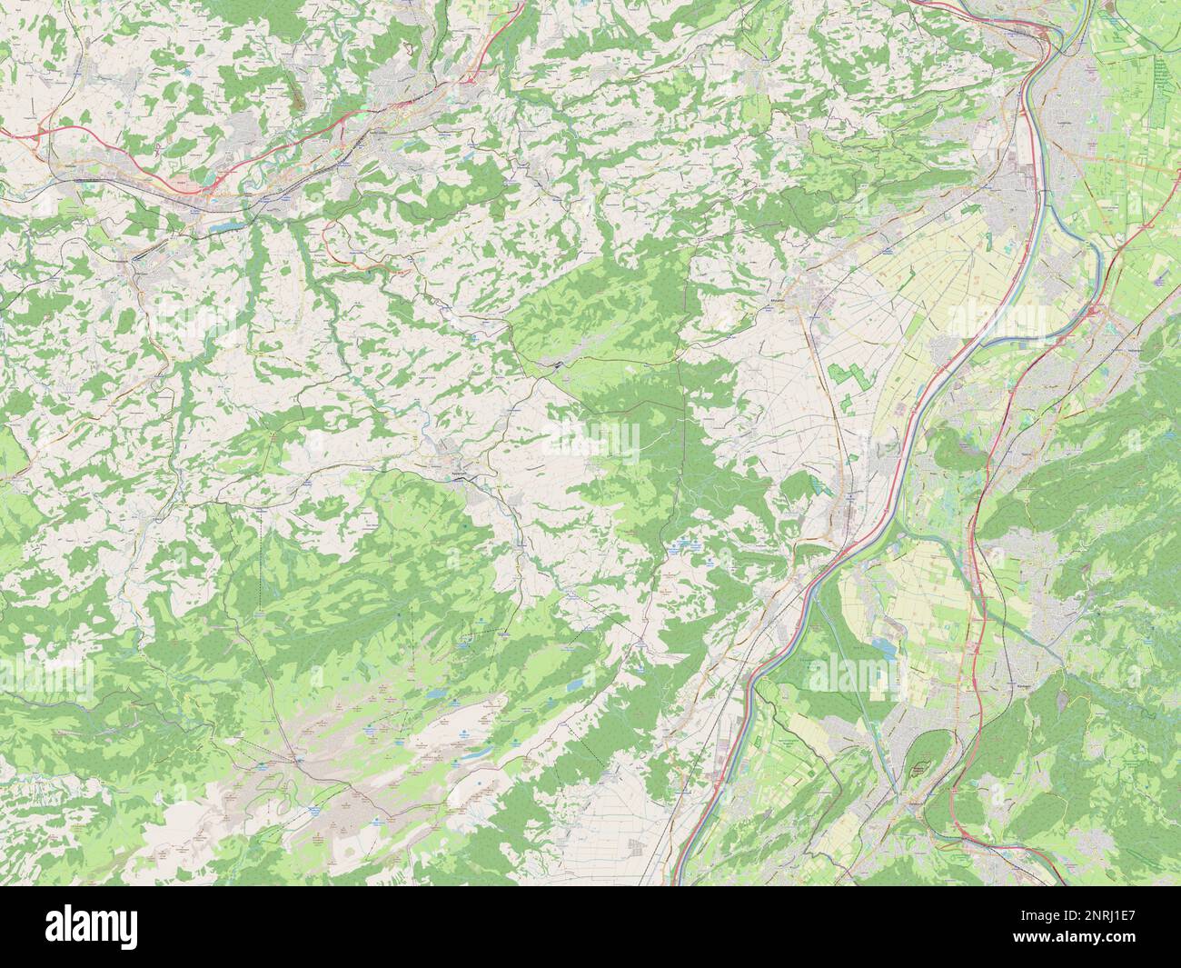 Appenzell Innerrhoden, canton of Switzerland. Open Street Map Stock ...