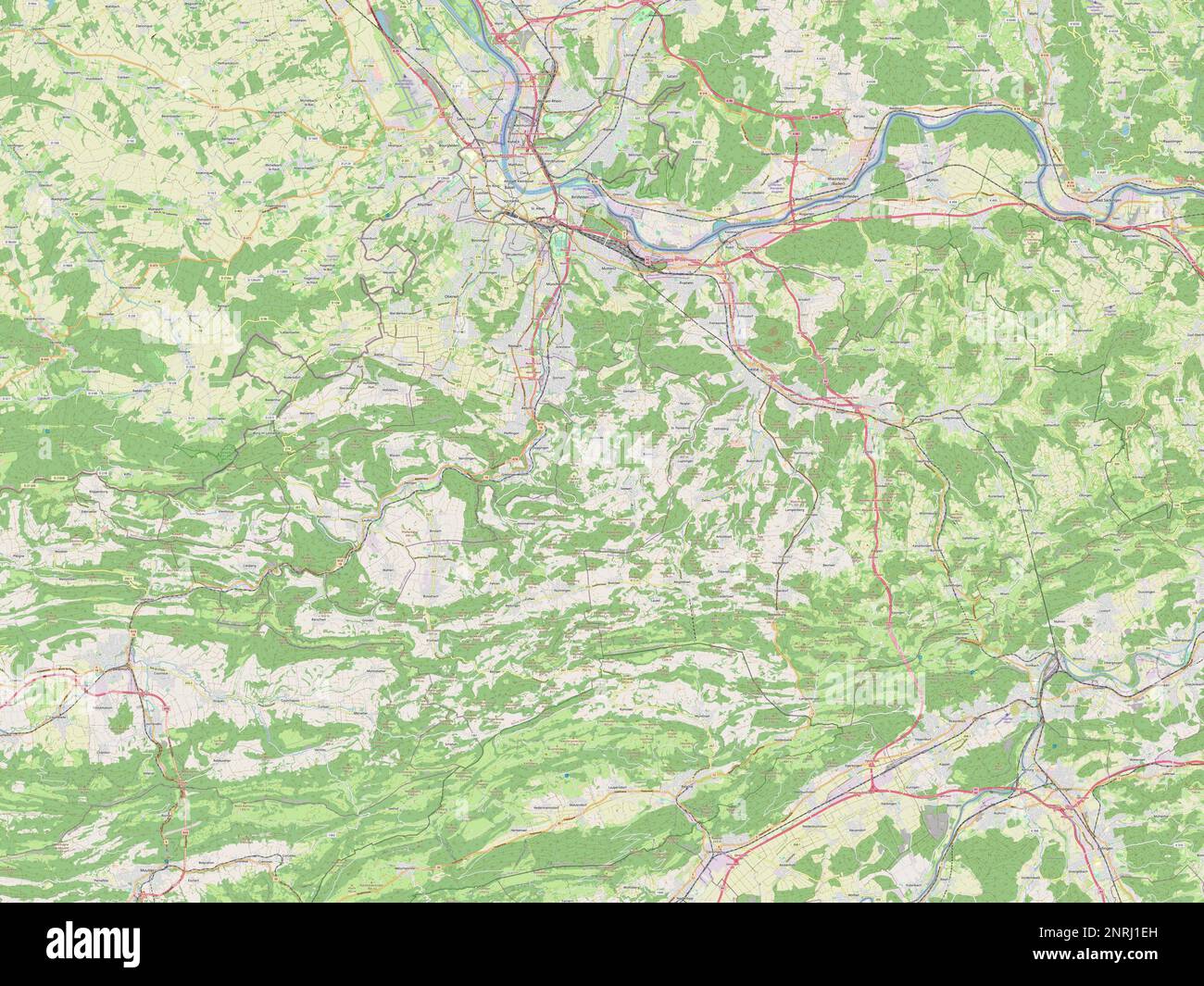 Basel-Landschaft, canton of Switzerland. Open Street Map Stock Photo ...