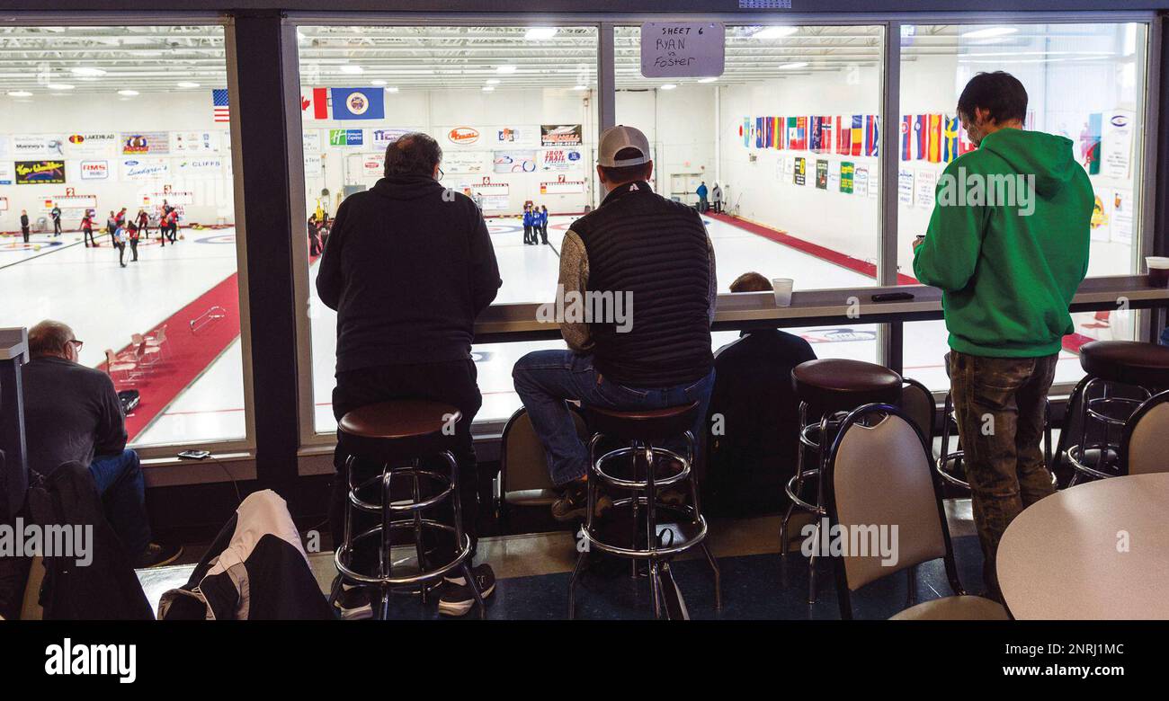 Fans watch the Curl Mesabi Classic on Friday, Nov. 29, 2019, at the ...