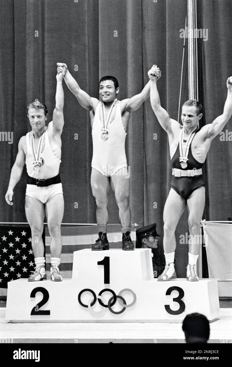 FILE: (L to R) U.S. Isaac Berger, silver, Japan's Yoshinobu Miyake ...