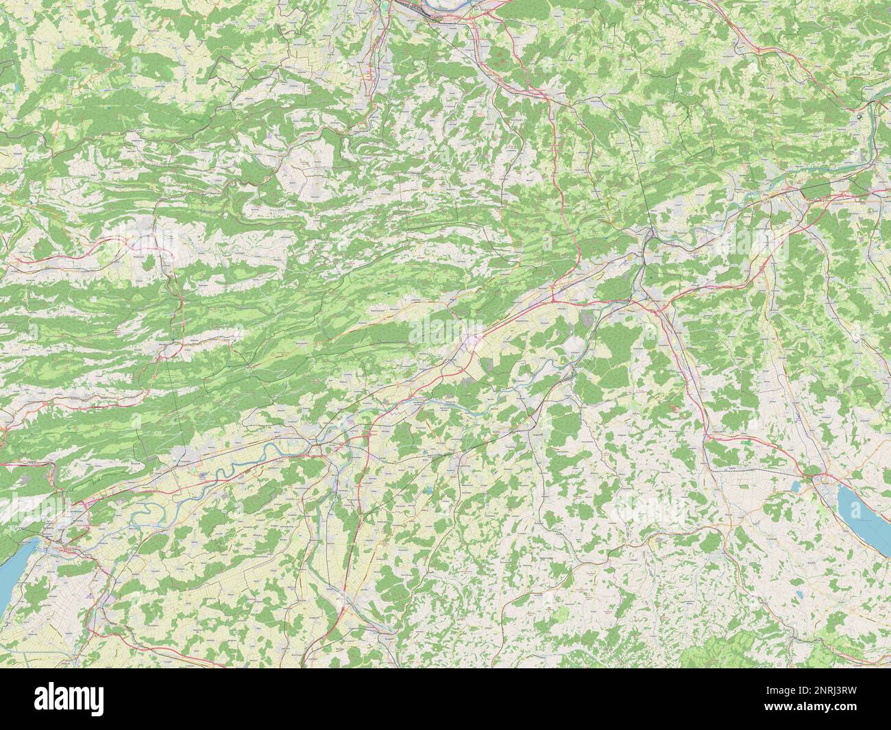 Solothurn, canton of Switzerland. Open Street Map Stock Photo - Alamy