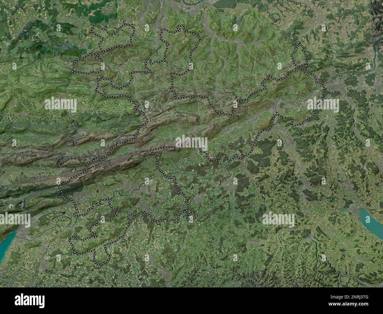 Solothurn, canton of Switzerland. High resolution satellite map Stock ...