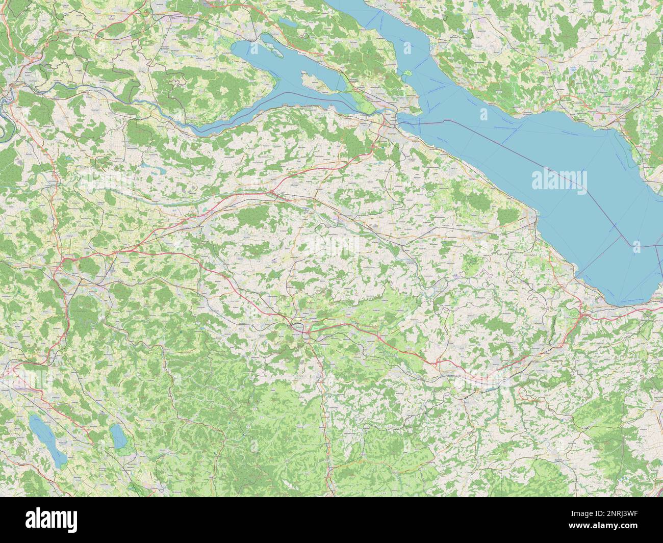 Thurgau, canton of Switzerland. Open Street Map Stock Photo - Alamy