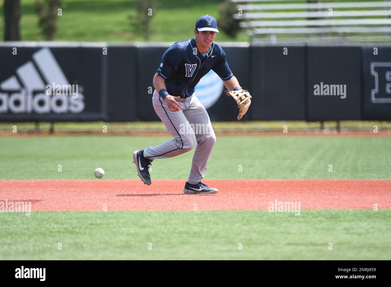 Villanova University Wildcats infielder Jeff Manto (9) during game game ...