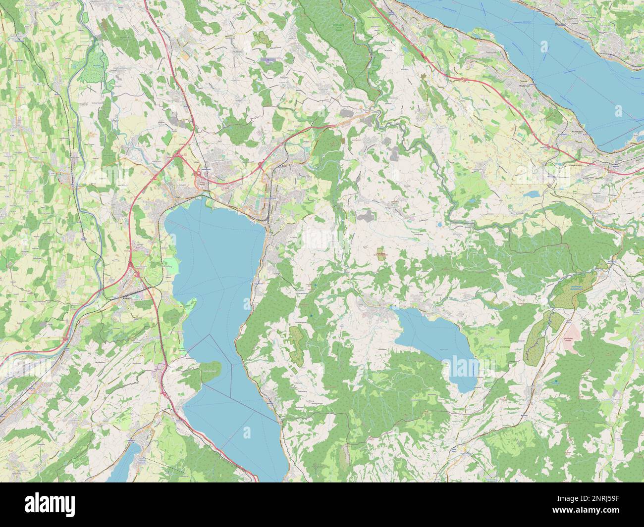 Zug, canton of Switzerland. Open Street Map Stock Photo - Alamy