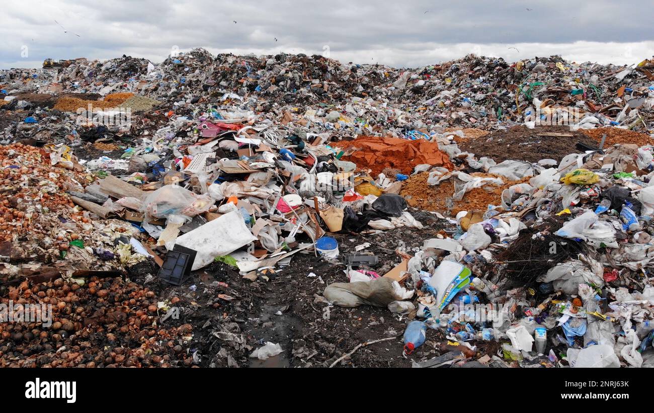 Large landfill near the metropolis. View from the drone Stock Photo - Alamy