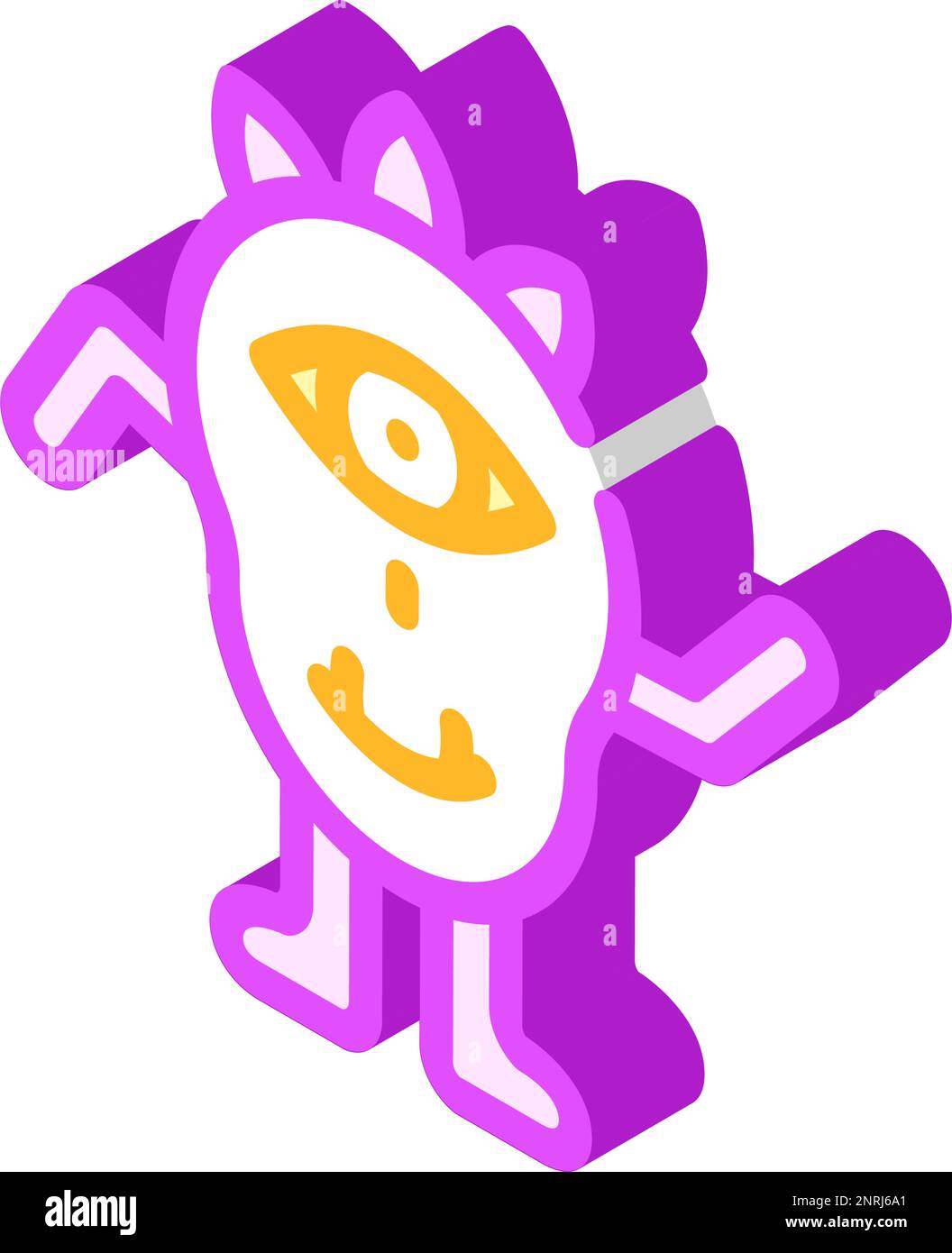 cool monster alien isometric icon vector illustration Stock Vector ...