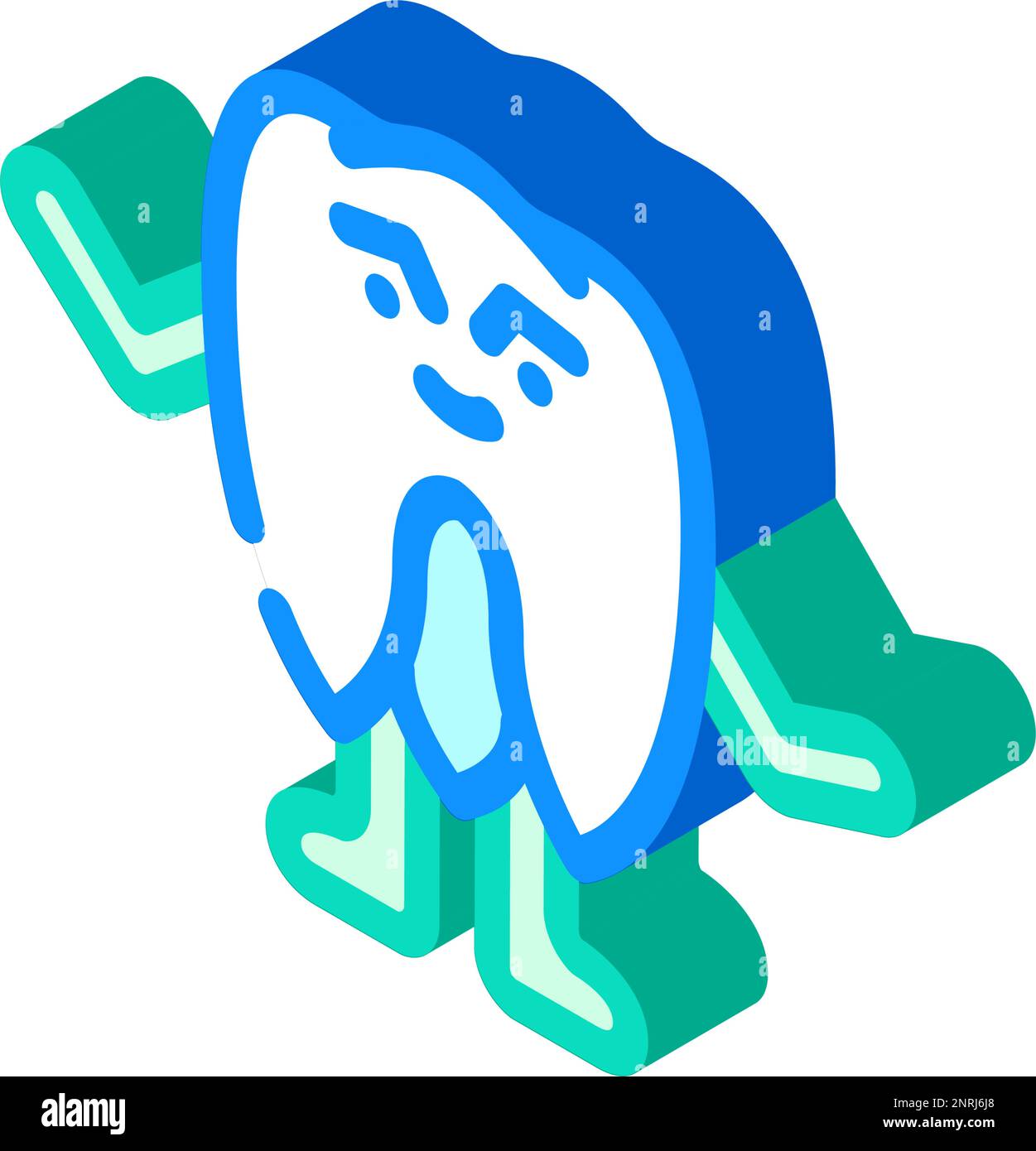 teeth monster alien isometric icon vector illustration Stock Vector ...