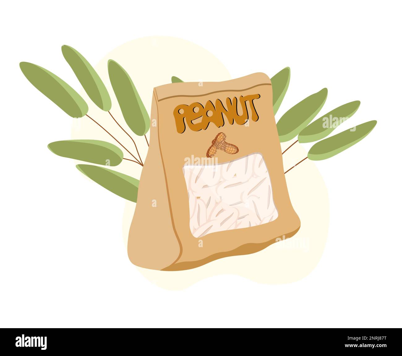 National Peanut Butter Day. Craft packaging with peanuts. T-shirt print ...