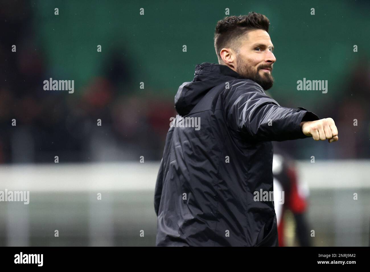Milano, Italy. 26th Feb, 2023. Olivier Giroud of Ac Milan celebrates ...