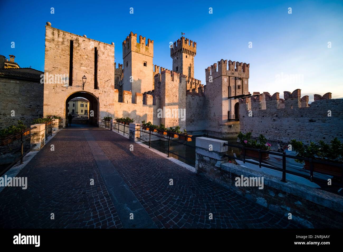 Scaligero Castle, a historical fortress at the access point to the ...