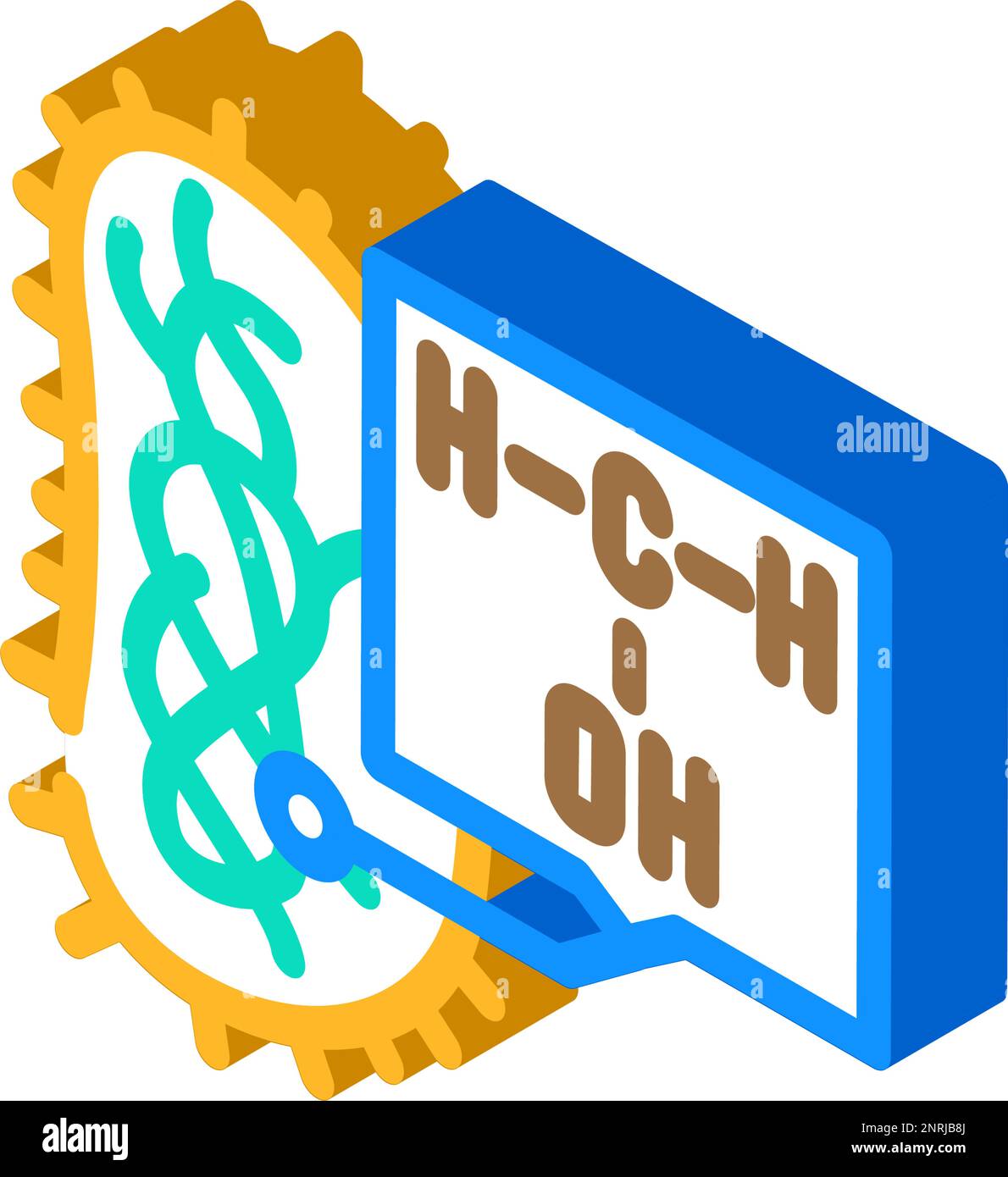 microbiology molecular structure isometric icon vector illustration ...
