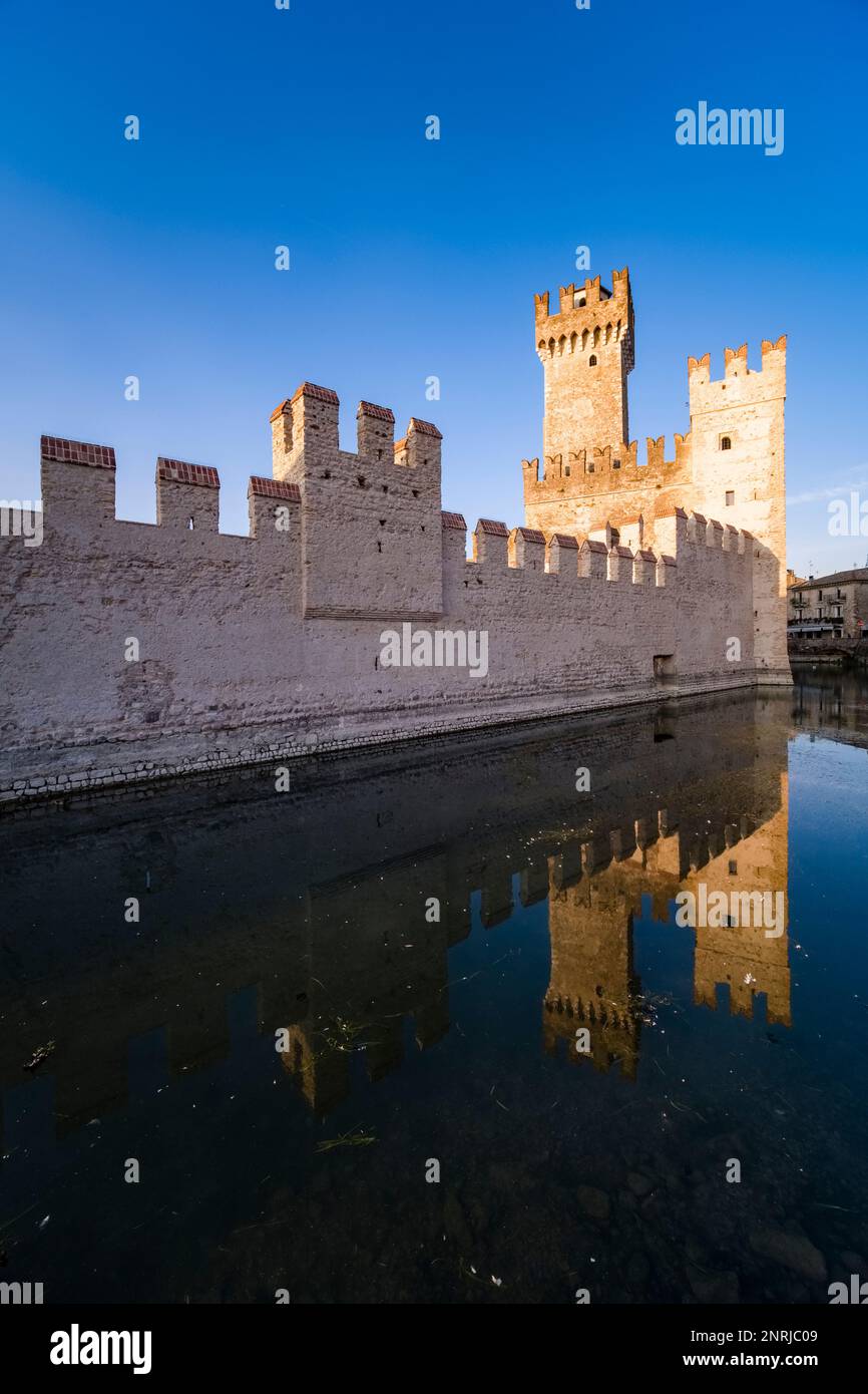 Scaligero Castle, a historical fortress at the access point to the ...