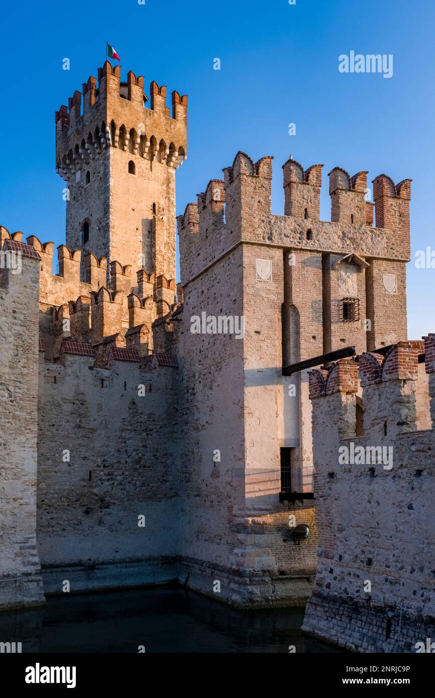 Scaligero Castle, a historical fortress at the access point to the ...