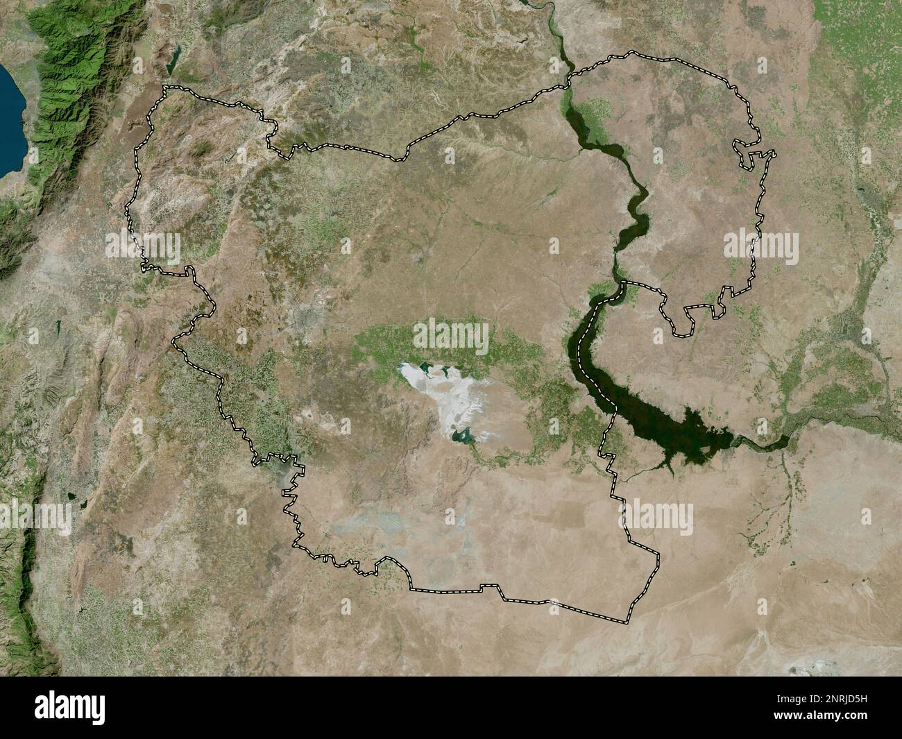 Aleppo, province of Syria. High resolution satellite map Stock Photo ...