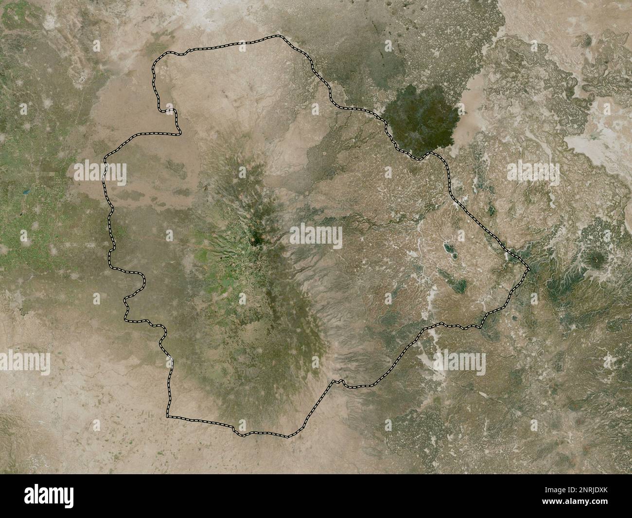 As Suwayda', province of Syria. High resolution satellite map Stock ...