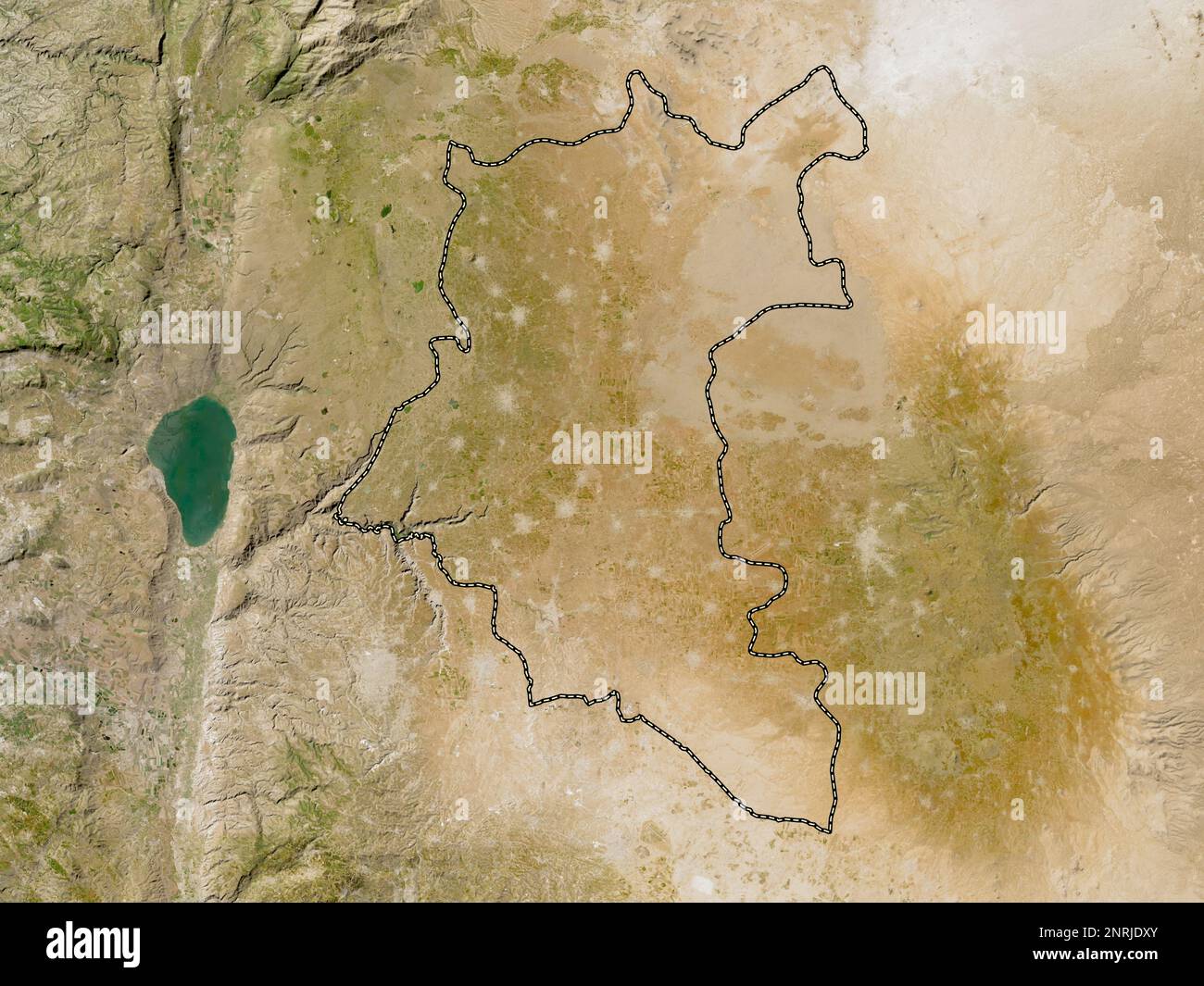 Dar`a, province of Syria. Low resolution satellite map Stock Photo - Alamy