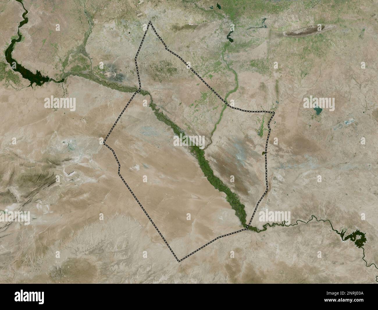 Dayr Az Zawr, province of Syria. High resolution satellite map Stock ...