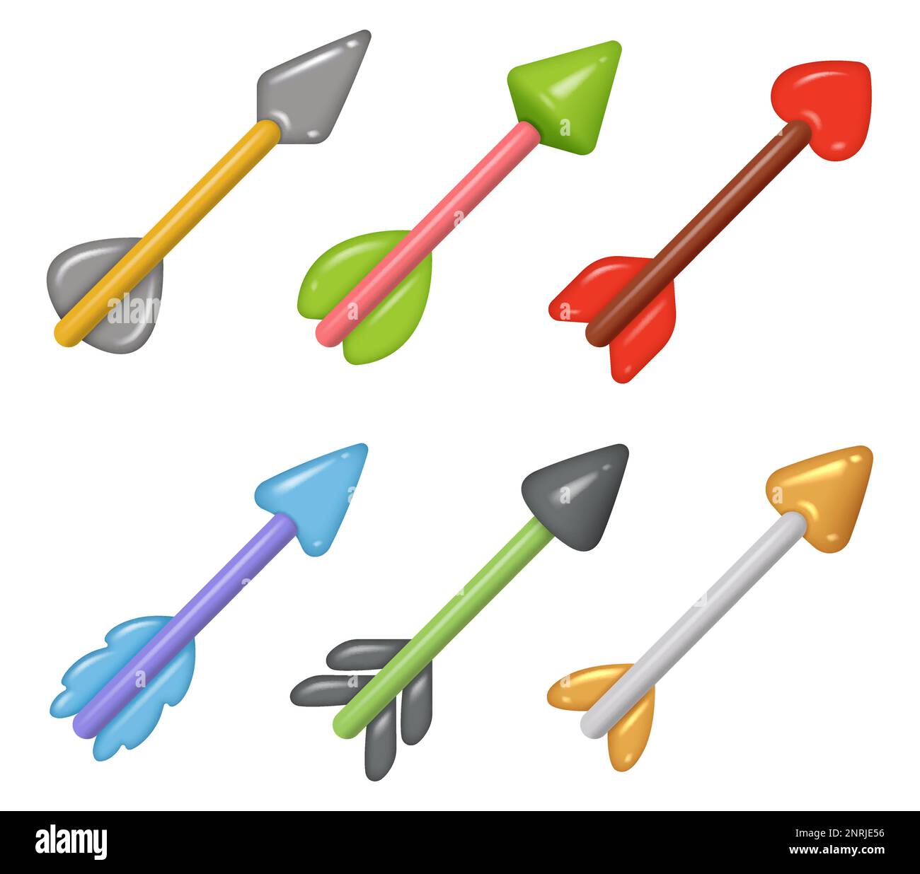 Arrows. Stylized game symbols perky arrows collection decent vector set ...