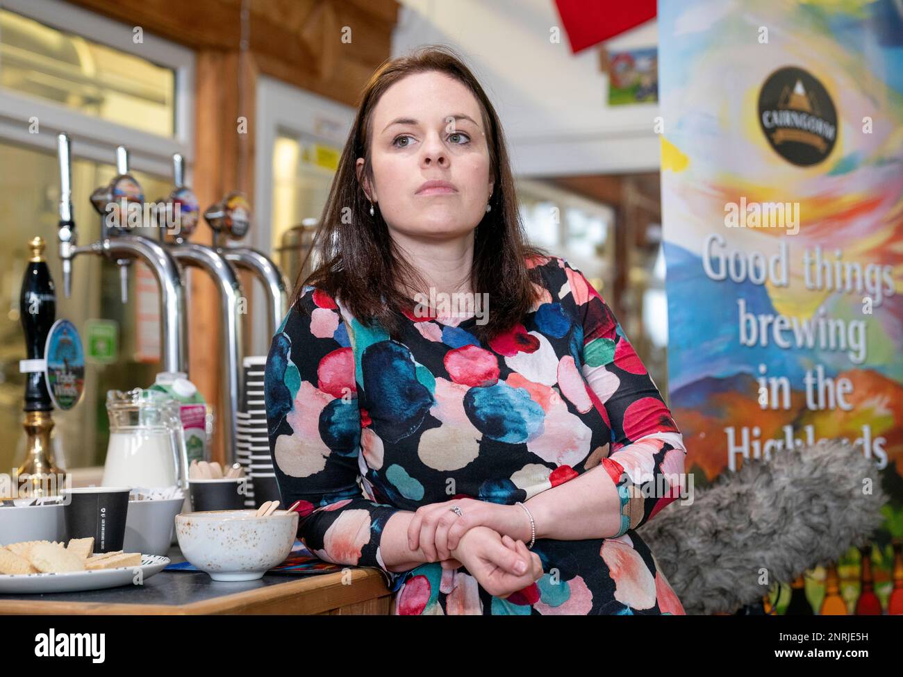 Scottish National Party leadership candidate Kate Forbes during a visit ...