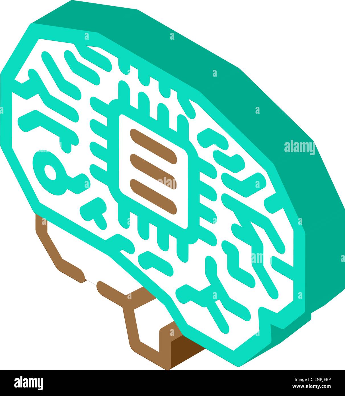 technology brain isometric icon vector illustration Stock Vector Image ...