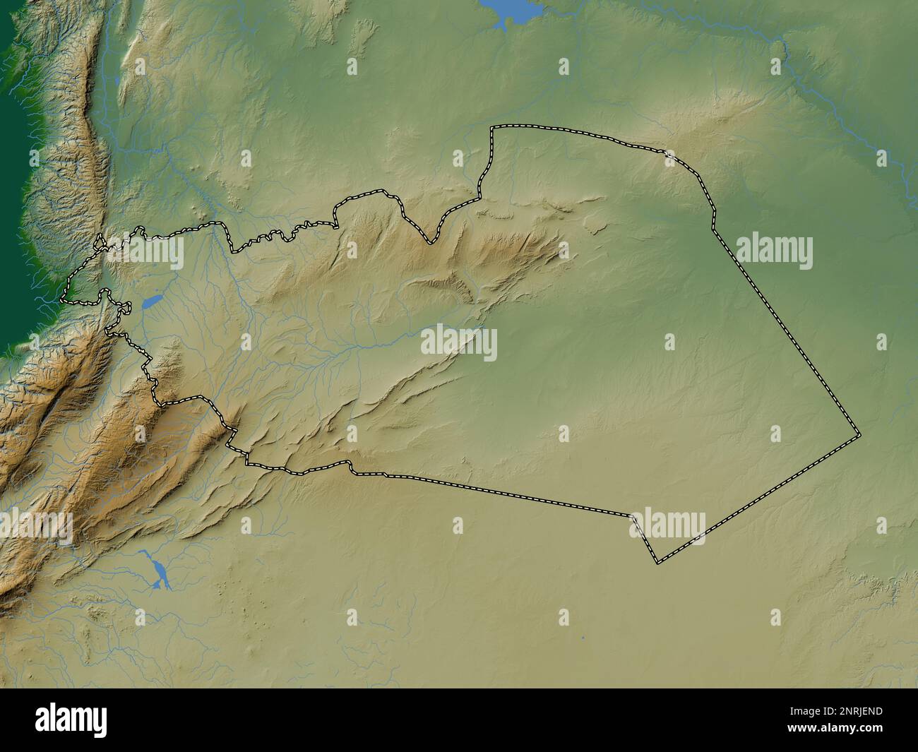Hims, province of Syria. Colored elevation map with lakes and rivers ...