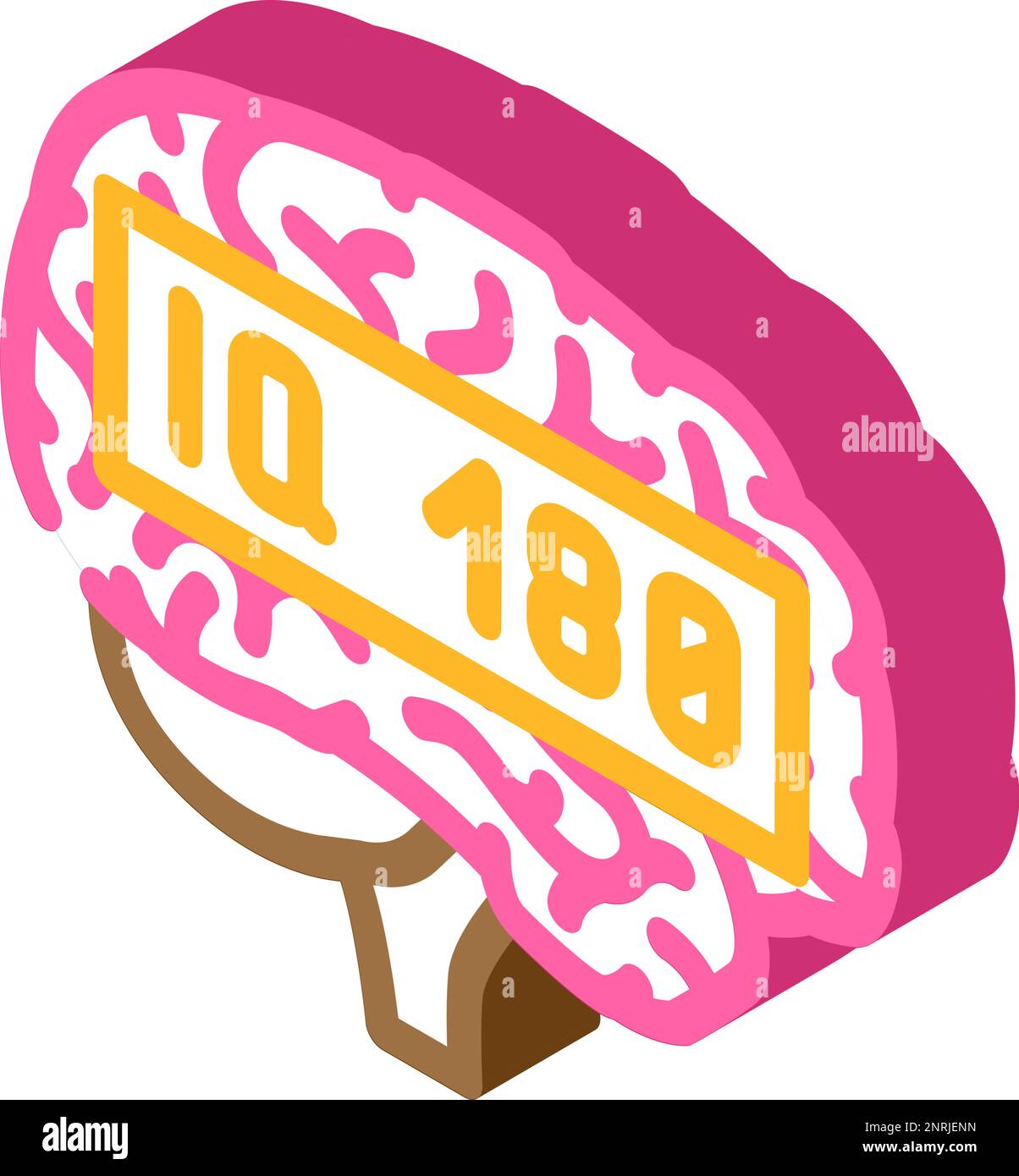 genius brain isometric icon vector illustration Stock Vector Image ...