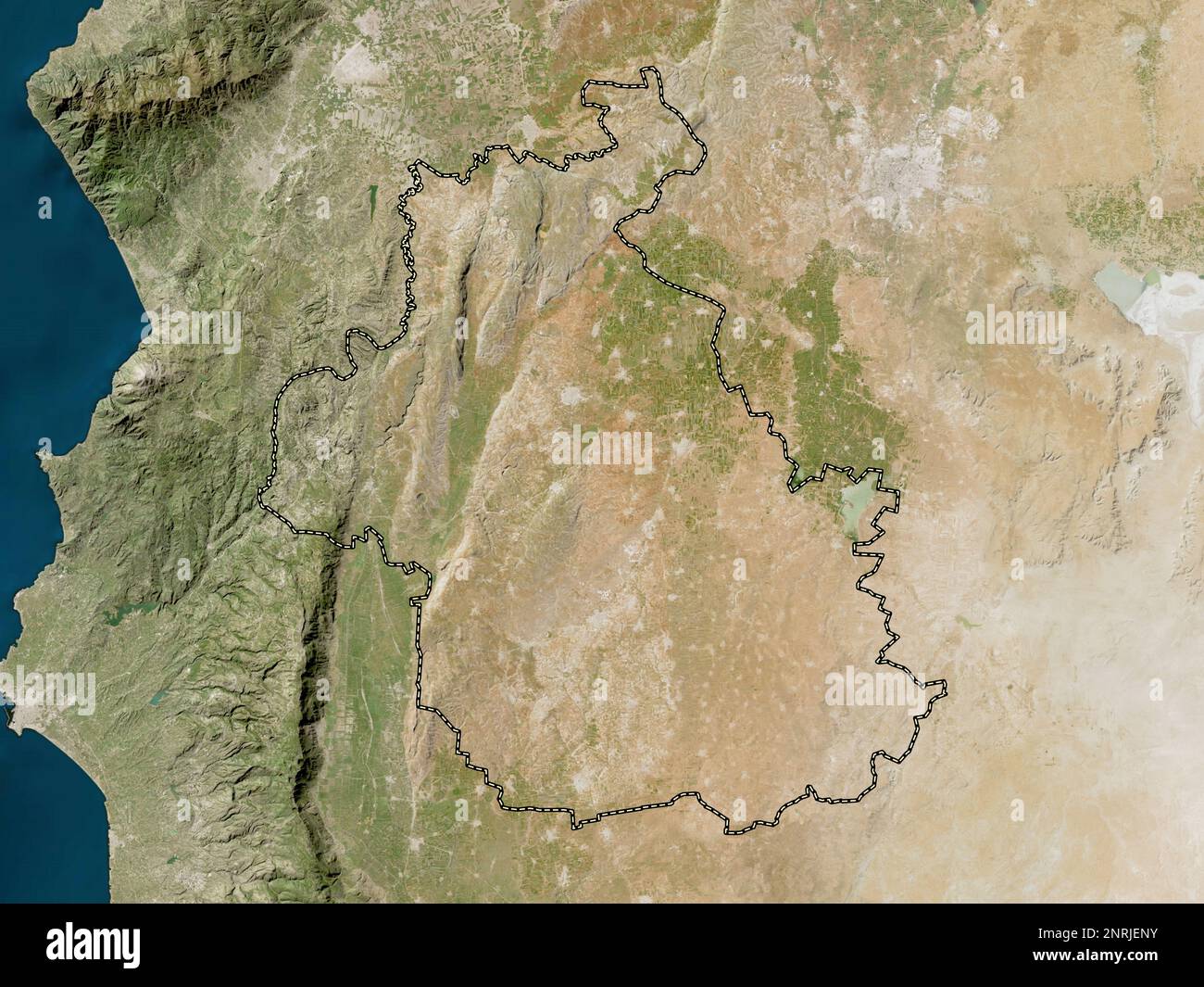 Idlib, province of Syria. Low resolution satellite map Stock Photo - Alamy