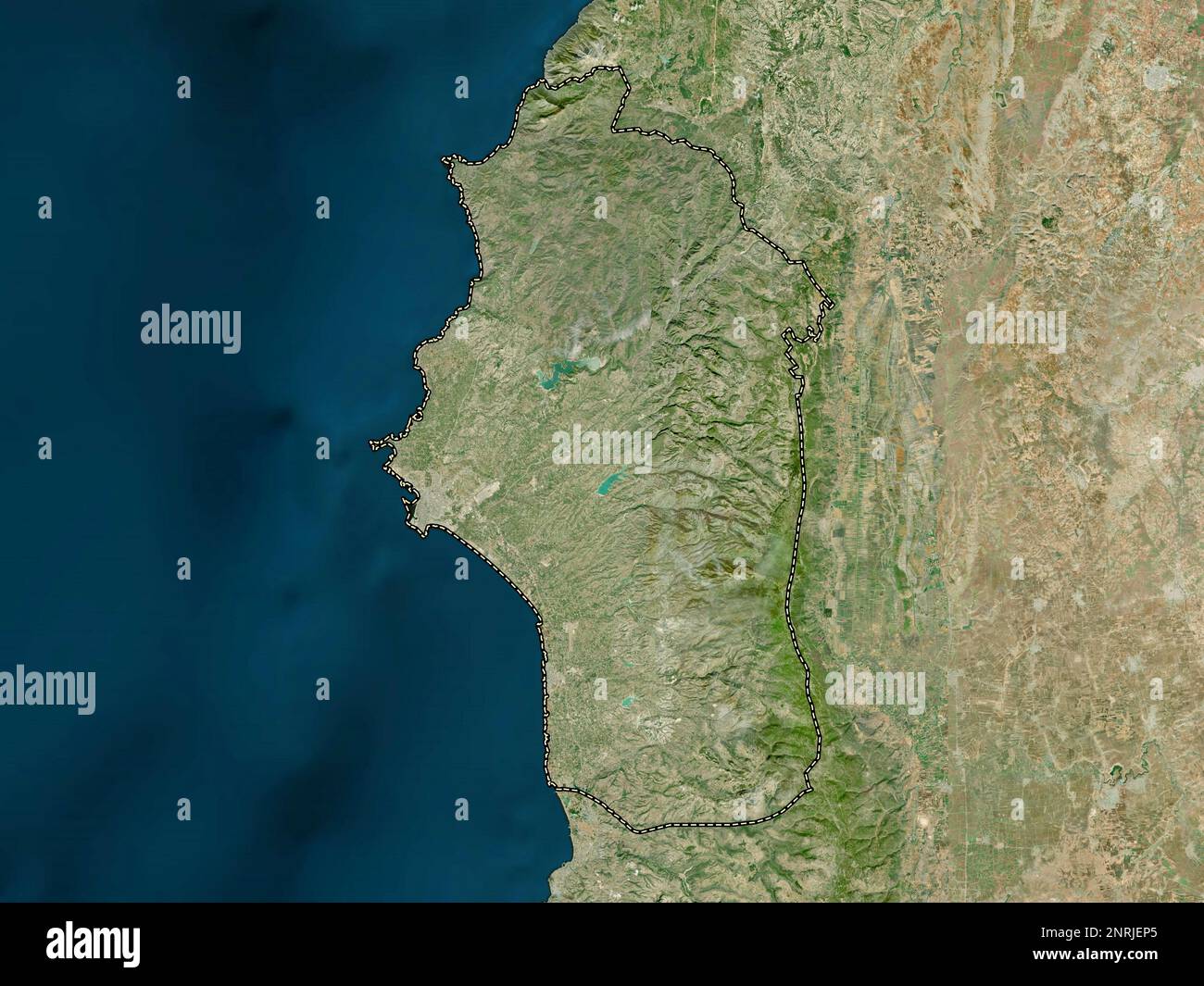Lattakia, province of Syria. High resolution satellite map Stock Photo ...