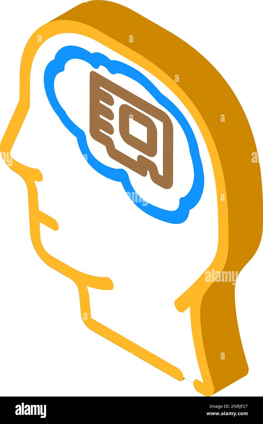 memory brain isometric icon vector illustration Stock Vector Image ...