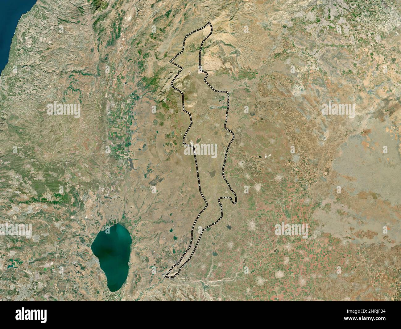 Quneitra, province of Syria. High resolution satellite map Stock Photo ...