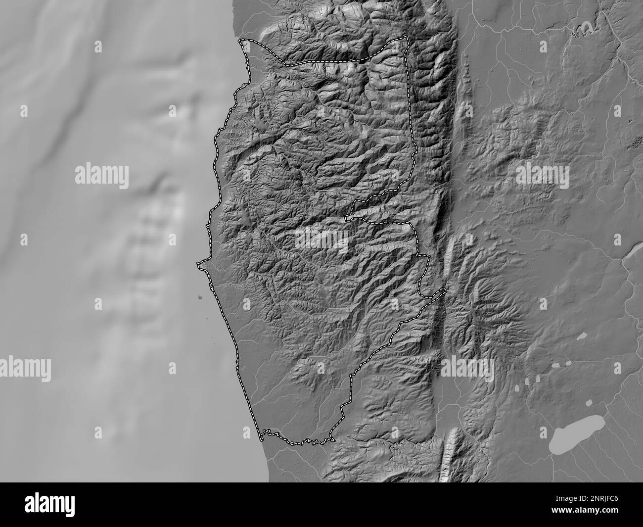 Tartus, province of Syria. Bilevel elevation map with lakes and rivers Stock Photo - Alamy