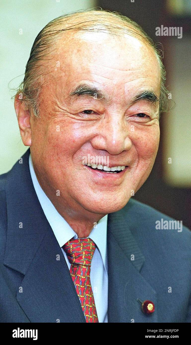 FILE: Japan's Former Prime Minister Yasuhiro Nakasone speaks during an ...