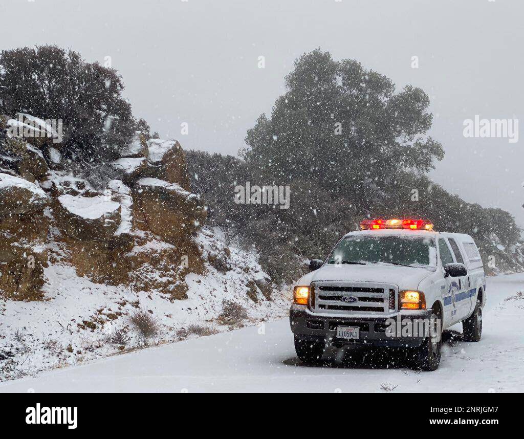 This photo tweeted by the Santa Barbara County Fire Department shows a ...