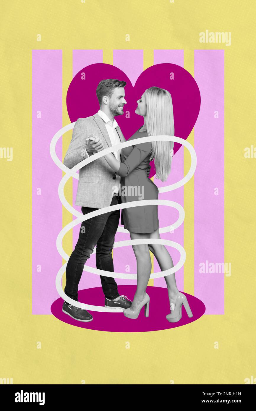 Vertical creative collage 3d illustration photo of happy positive ...