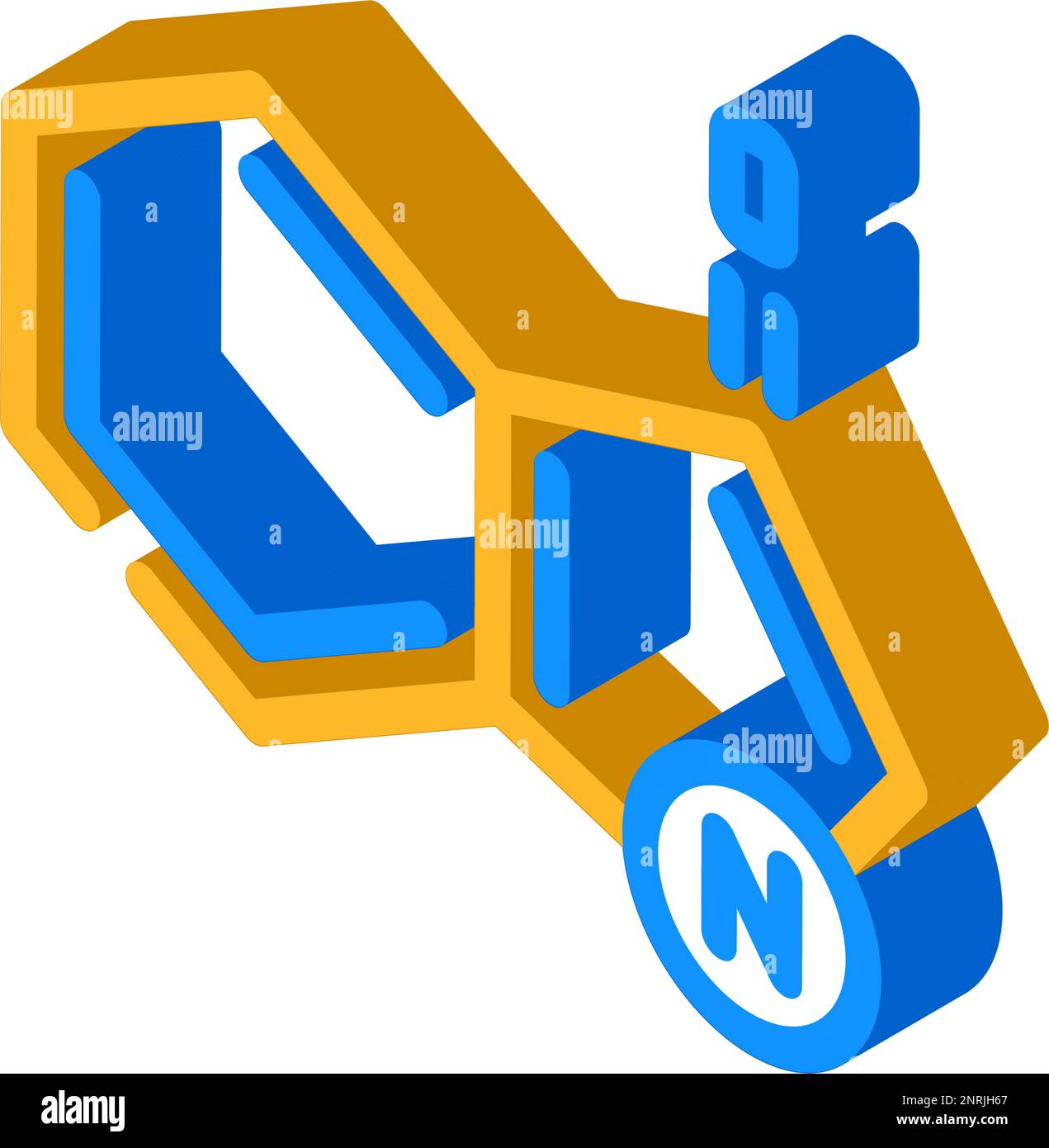 chemistry molecular structure isometric icon vector illustration Stock ...