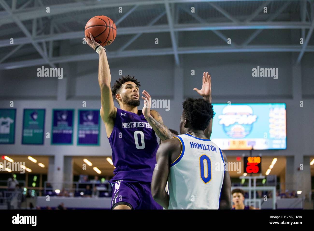 FORT MYERS, FL - NOVEMBER 27: Northwestern guard Boo Buie (0) attempts ...